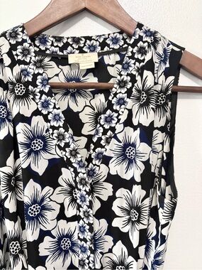 kate spade | Pants & Jumpsuits | Kate Spade Silk Navy Black And White ...
